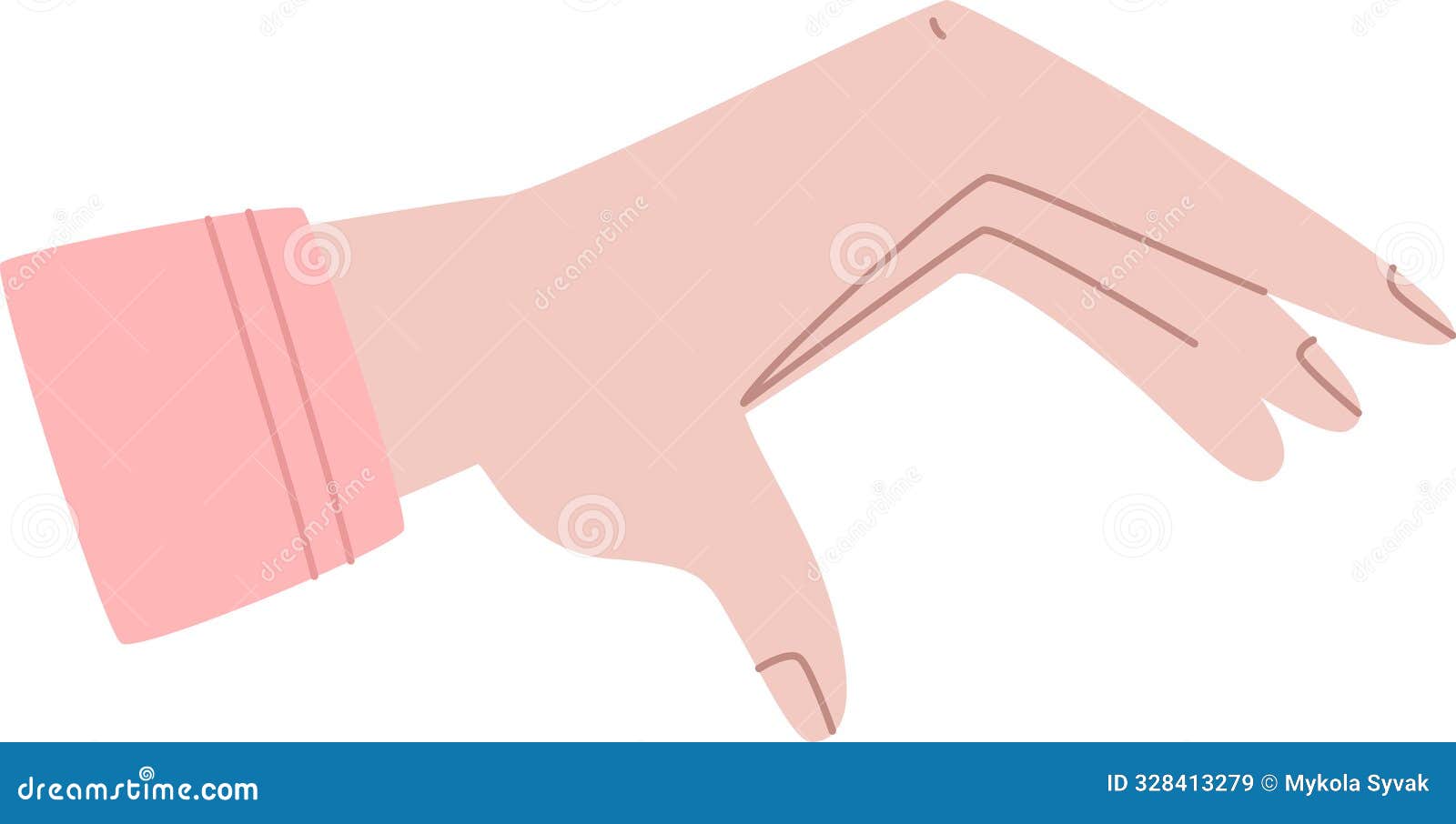 Human Hand Taking Something Stock Illustration - Illustration of white ...