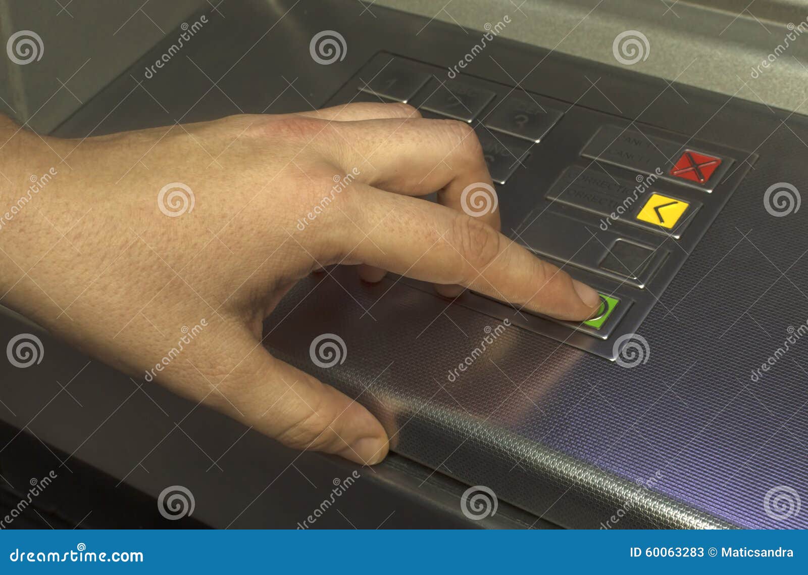 Human Hand Touching ATM Machine Stock Image - Image of people, shopping ...