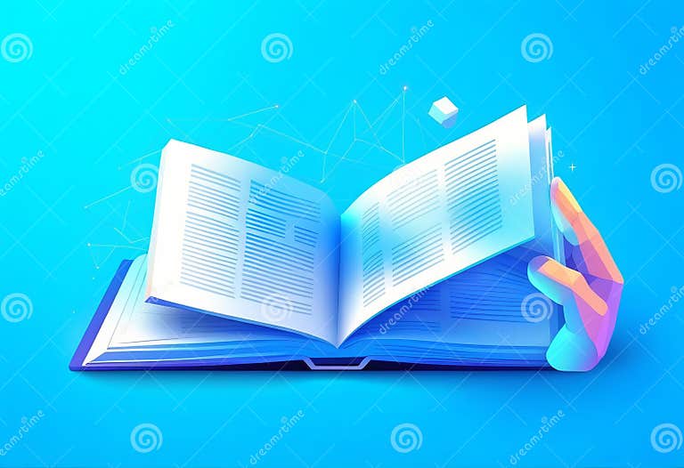 Human Hand Touching on a Book. Low Poly Wireframe Online Stock ...