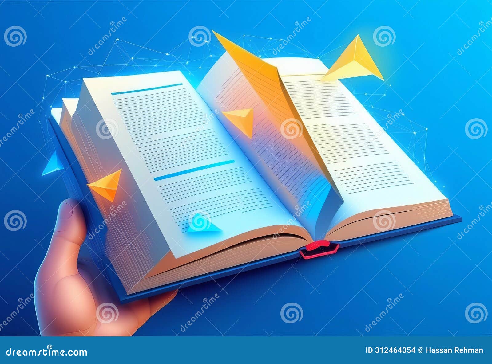 Human Hand Touching on a Book. Low Poly Wireframe Online Stock ...