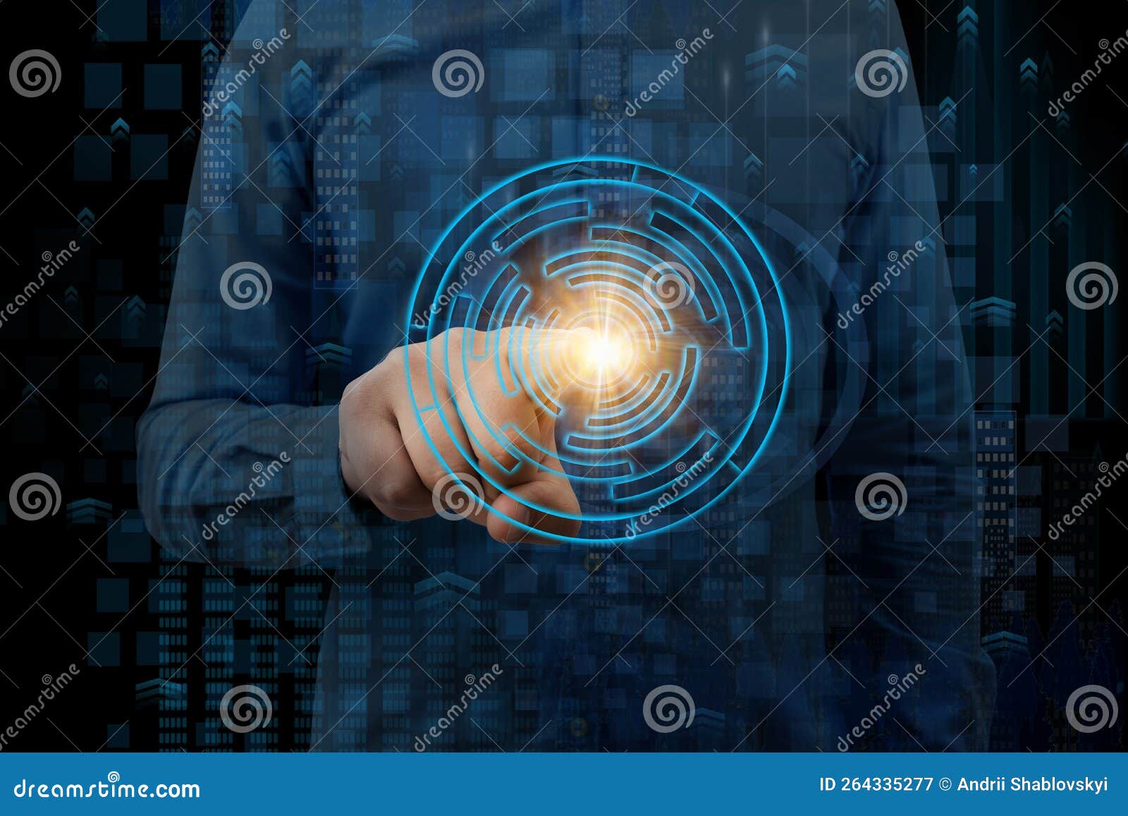 Human Hand Touching the Digital Data Network Connection Screen ... Human Hand Touching the Digital Data Network Connection Screen ...