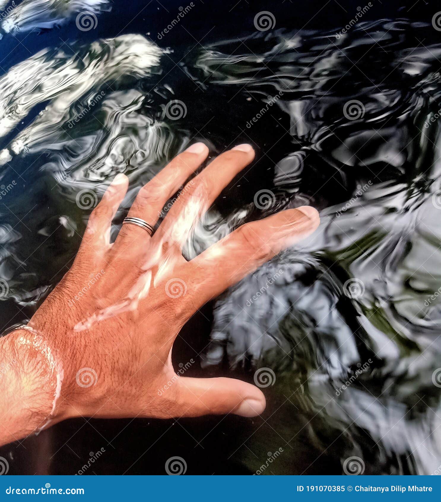 Human Hand under the water stock image. Image of human - 191070385