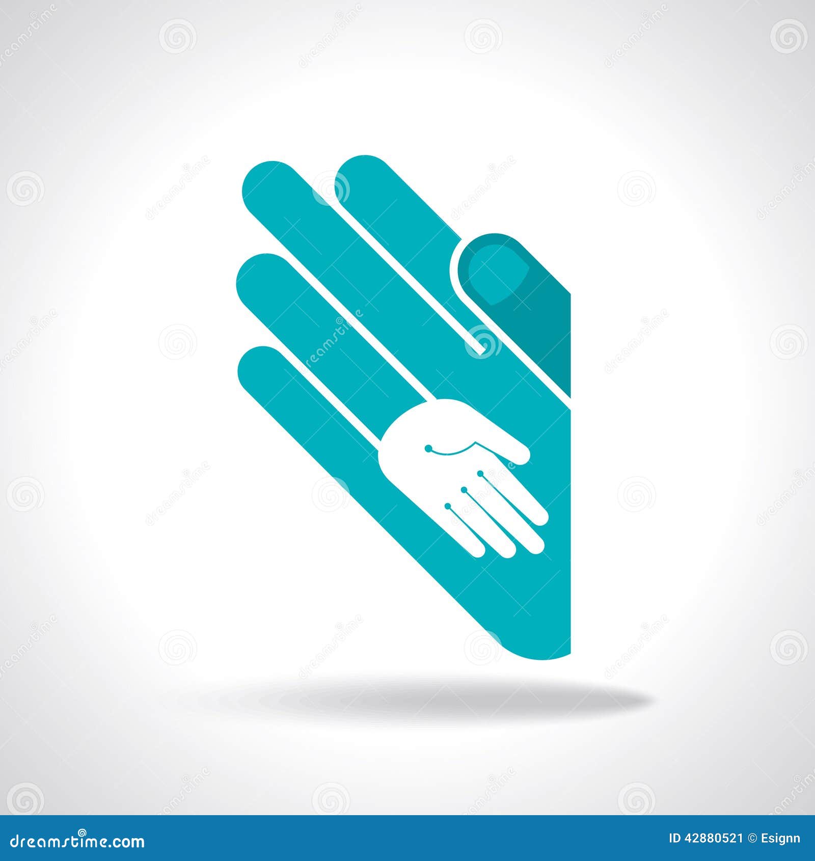 Human Hand Unity Concept, Illustration Stock Vector - Illustration of ...