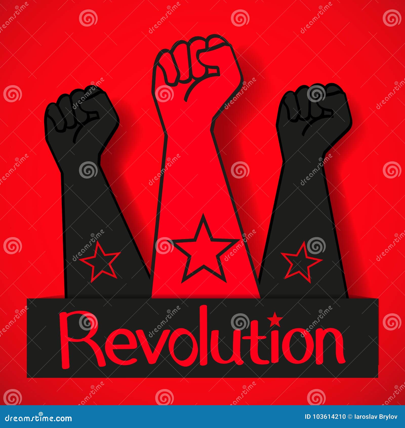 Human hand Up stock vector. Illustration of poster, revolution - 103614210
