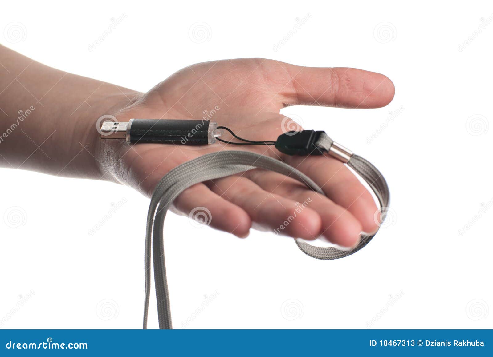 Human hand with USB. stock image. Image of white, flash - 18467313