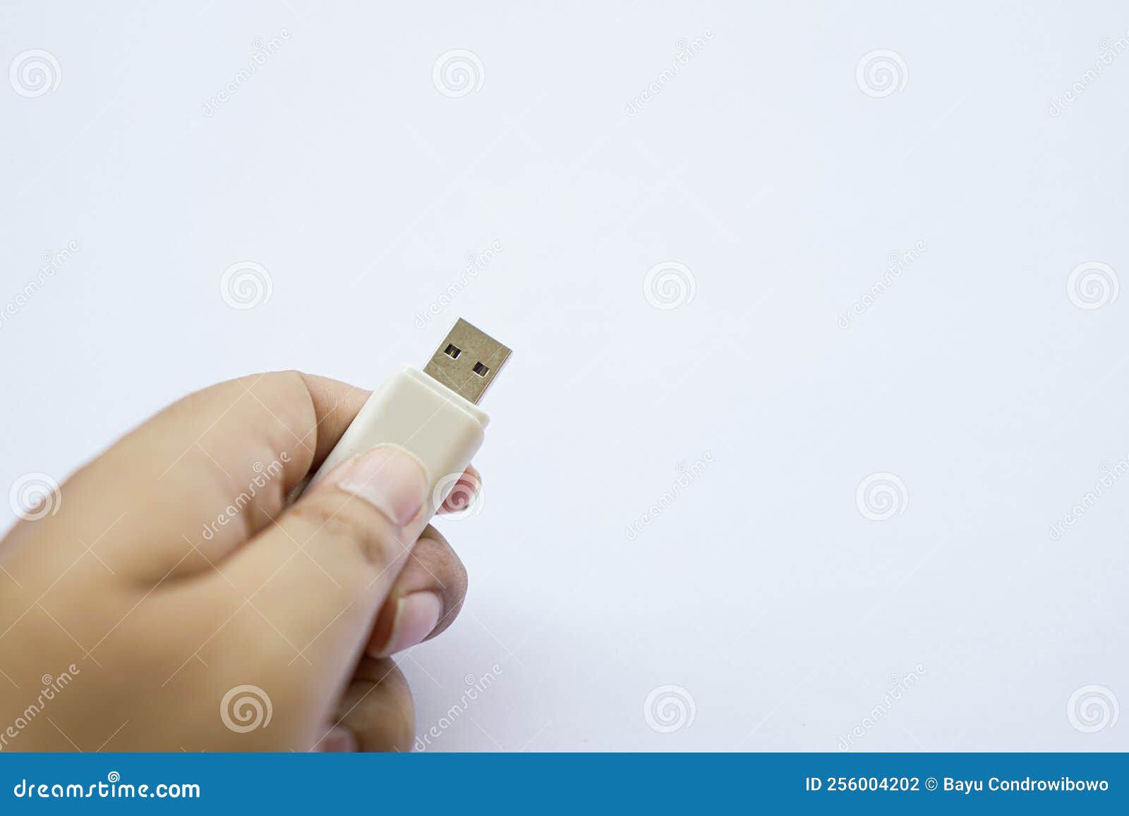 Human Hand on Used Flash Drive is White, Compact USB Drive Stock Photo ...