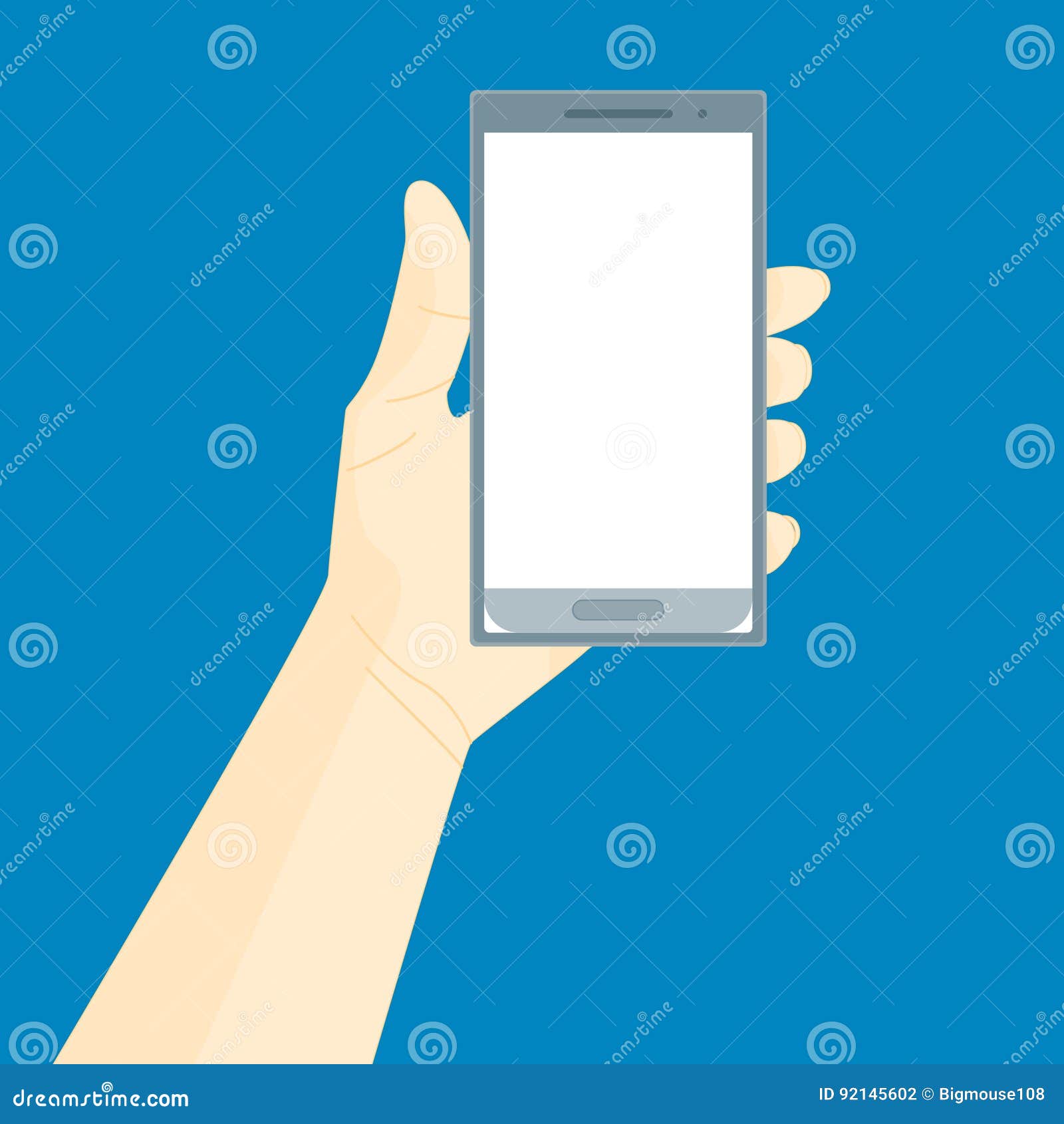 Human Hand Using Mobile Smart Phone. Vector Stock Vector - Illustration ...
