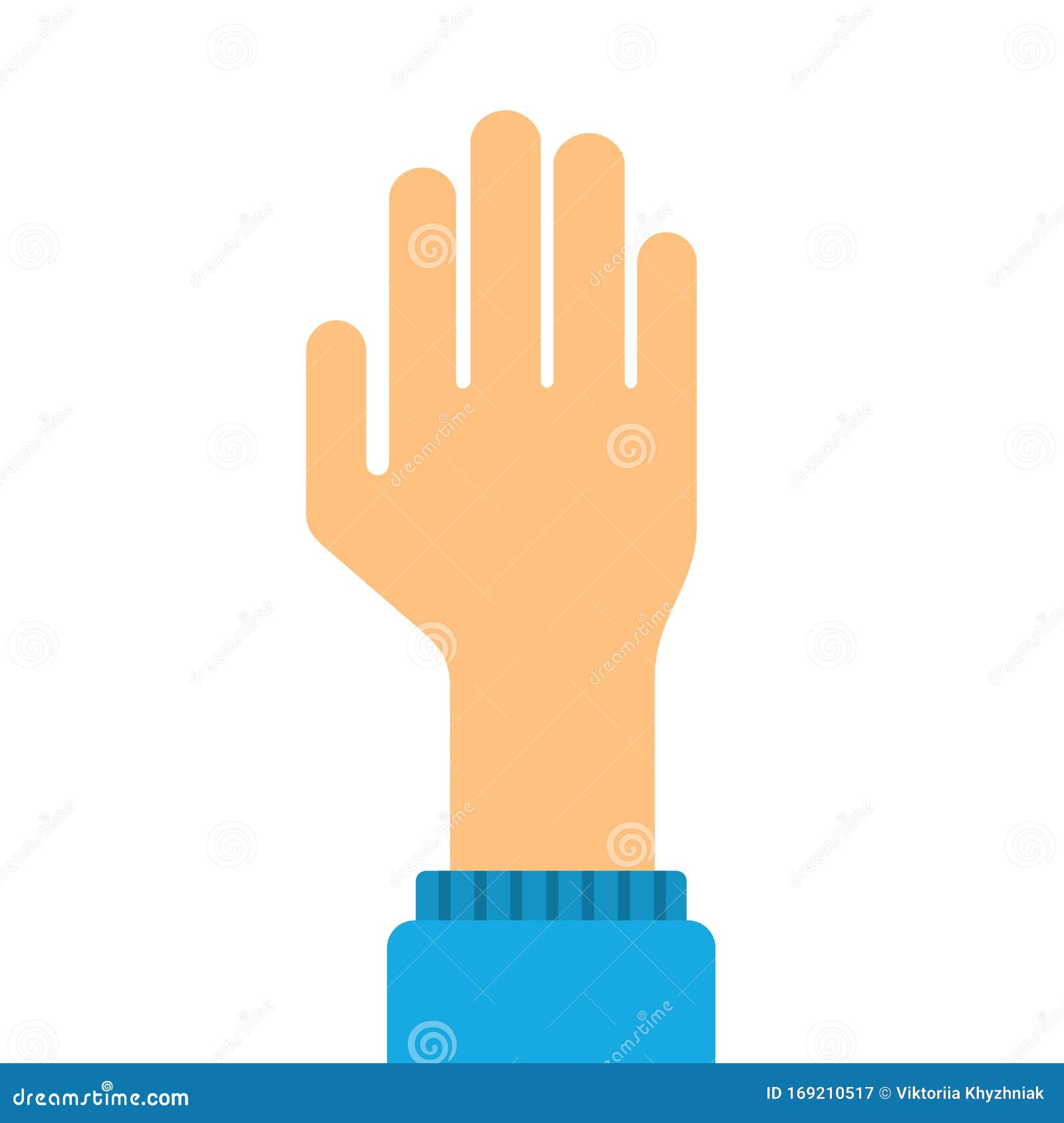 Human Hand Vector Flat Isolated Stock Vector - Illustration of give ...
