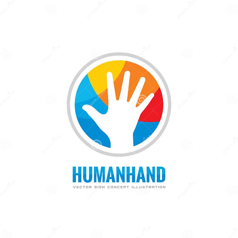 Human Hand - Vector Logo Template Concept Illustration. Creative Sign ...