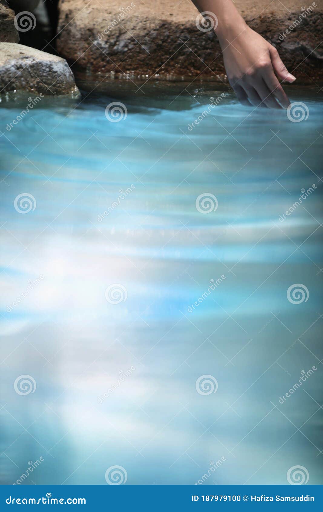 Human Hand in Water Making Ripples. Conceptual Image Stock Photo ...
