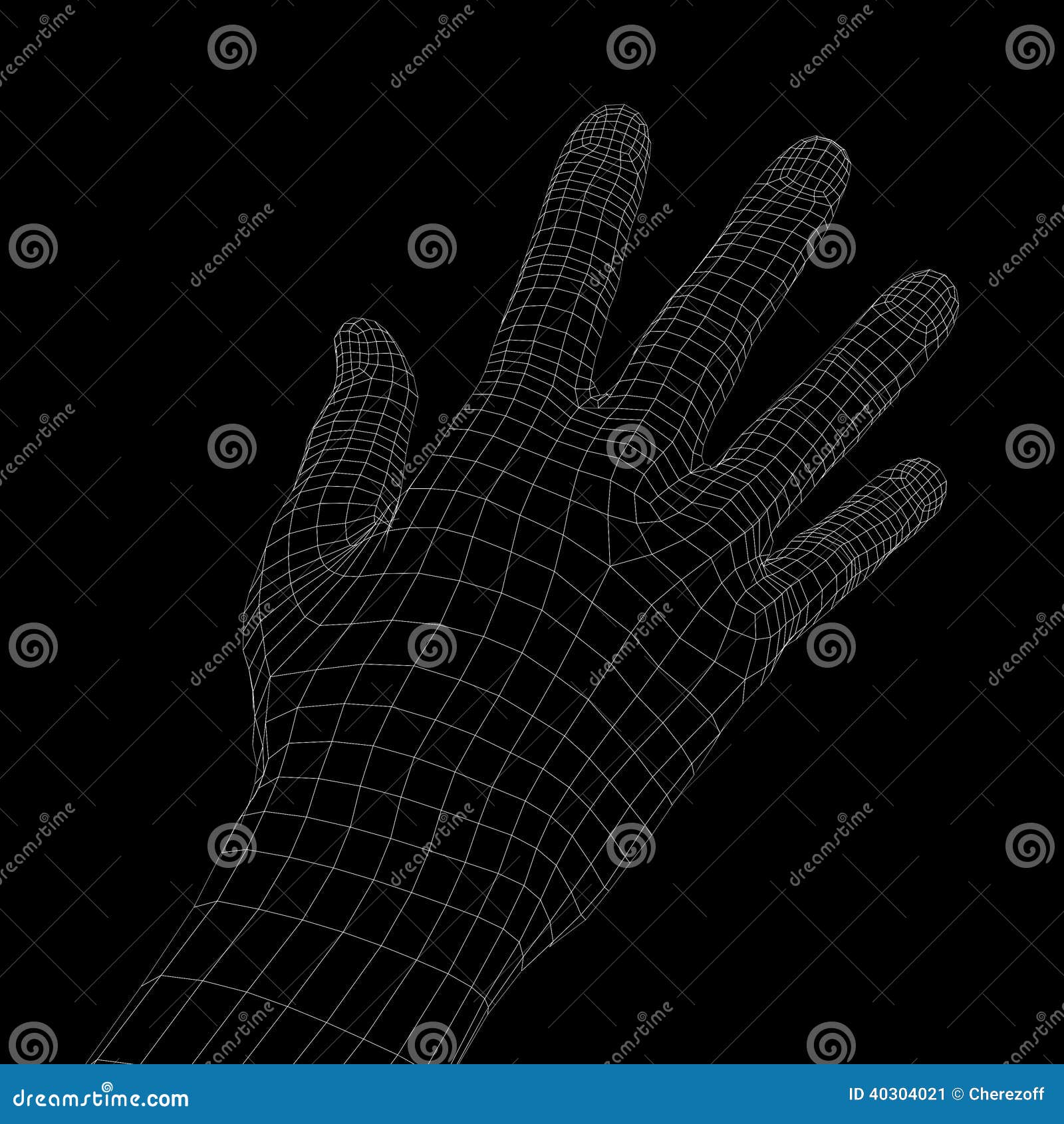 3d Hand Wireframe