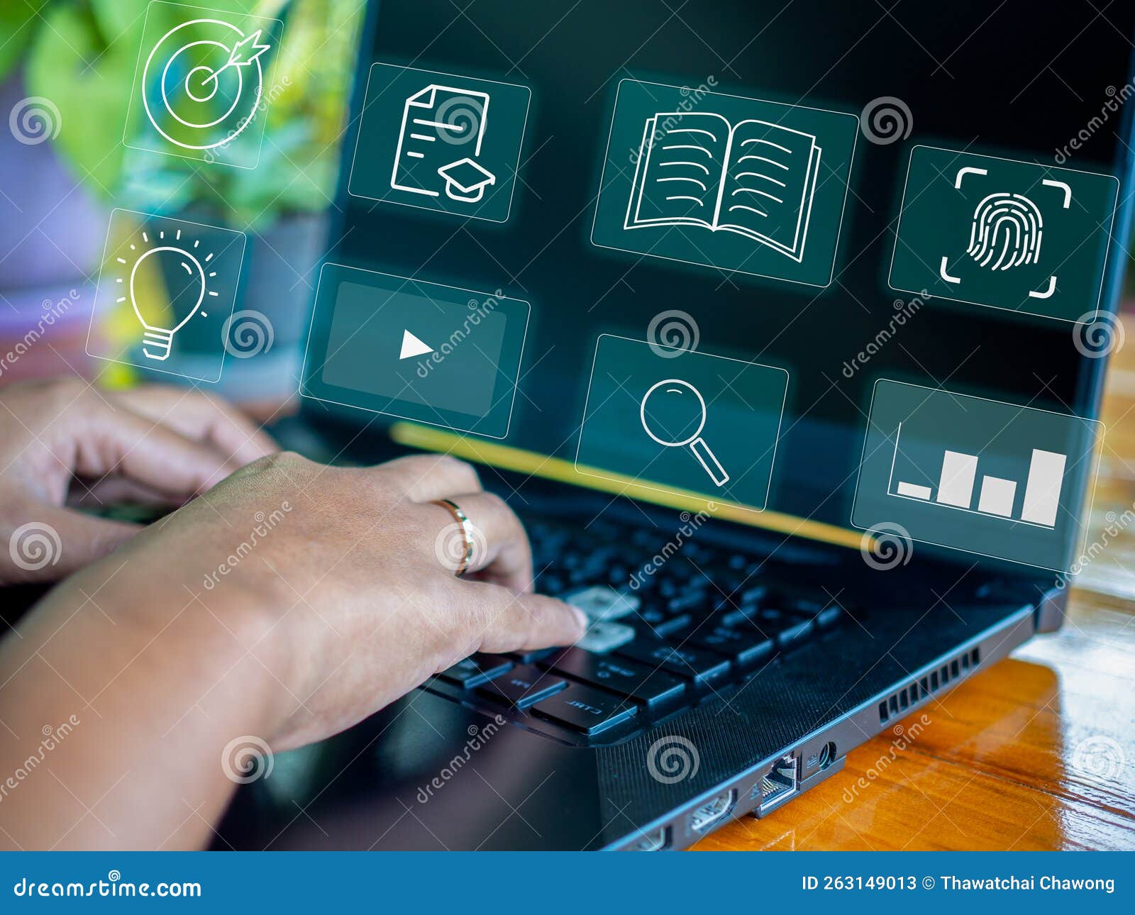 Human Hand Working on Computer. Business Concept and Communication ...