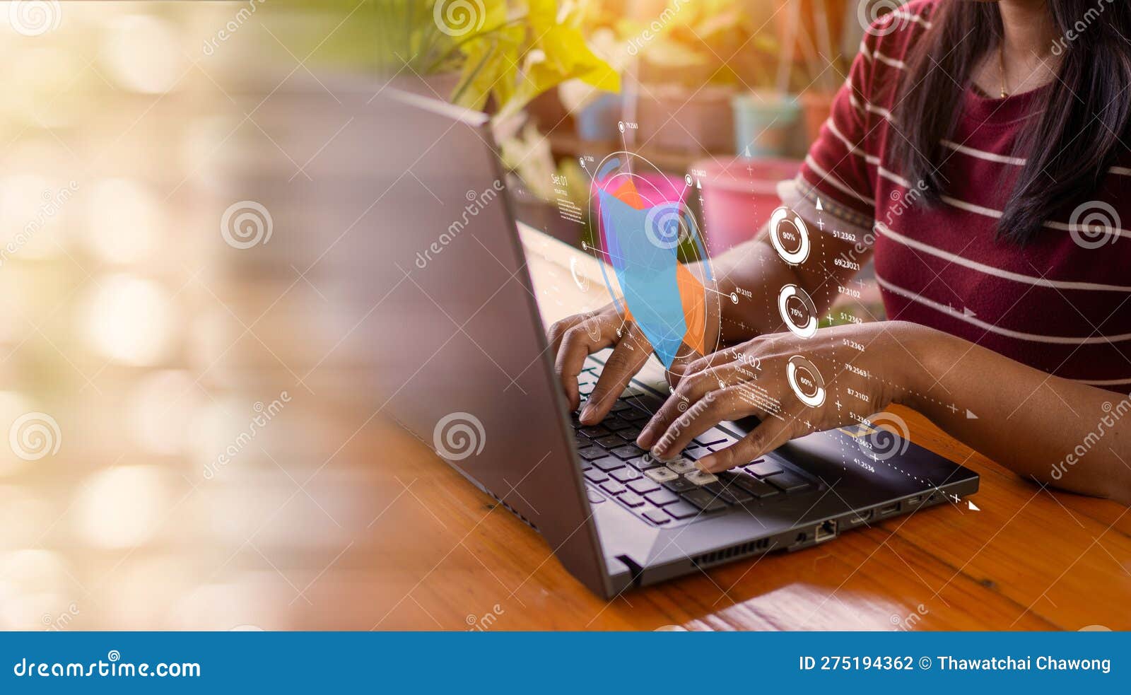 Human Hand Working on Computer. Business Concept and Communication ...
