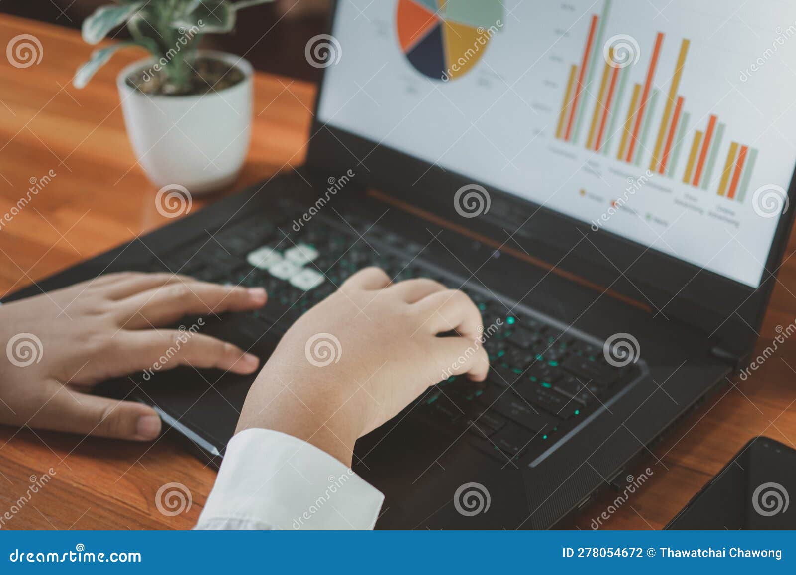 Human Hand Working on Computer. Business Concept and Communication ...