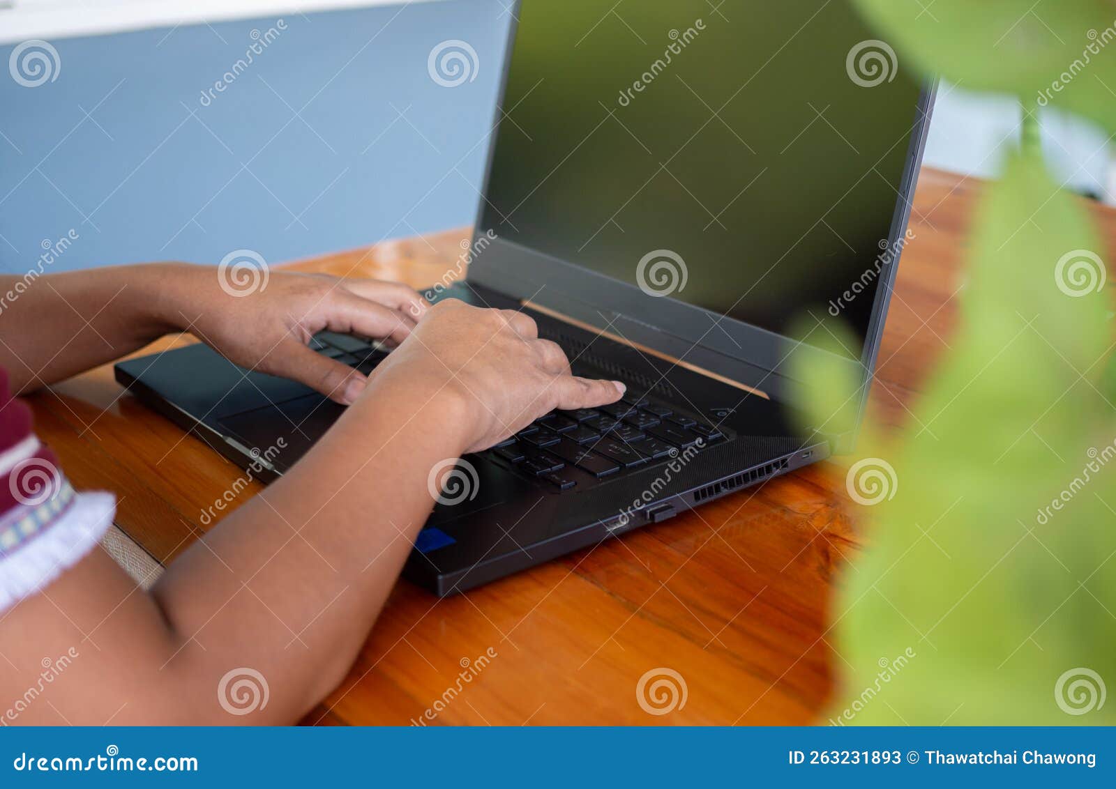 Human Hand Working on Computer. Business Concept and Communication ...