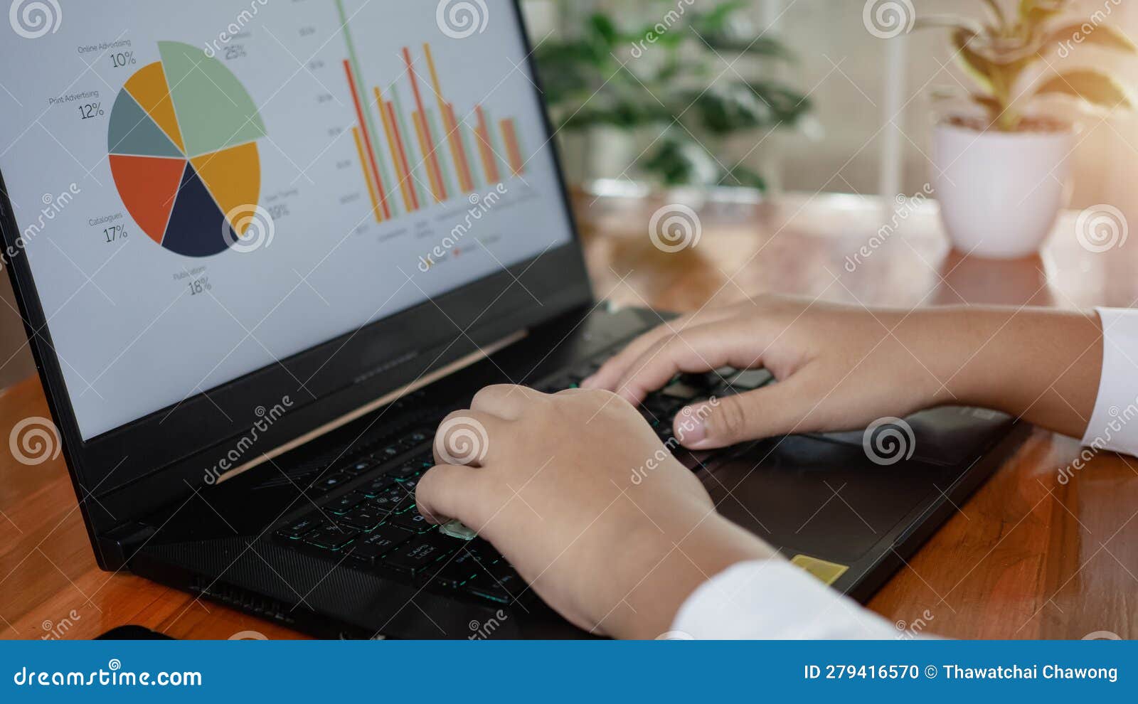 Human Hand Working on Computer. Business Concept and Communication ...