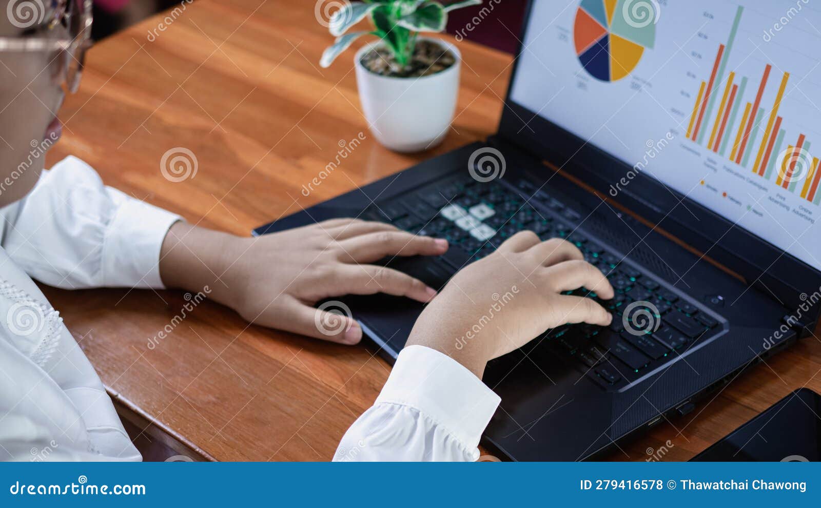 Human Hand Working on Computer. Business Concept and Communication ...
