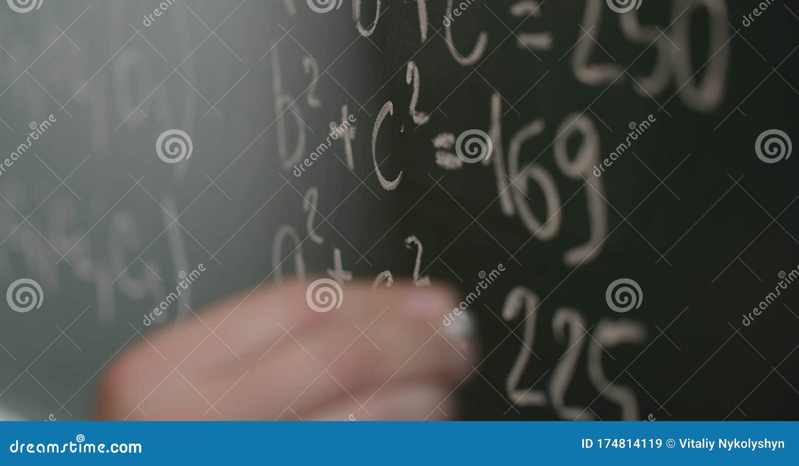 School Blackboard with Math Writings Stock Video - Video of desk ...