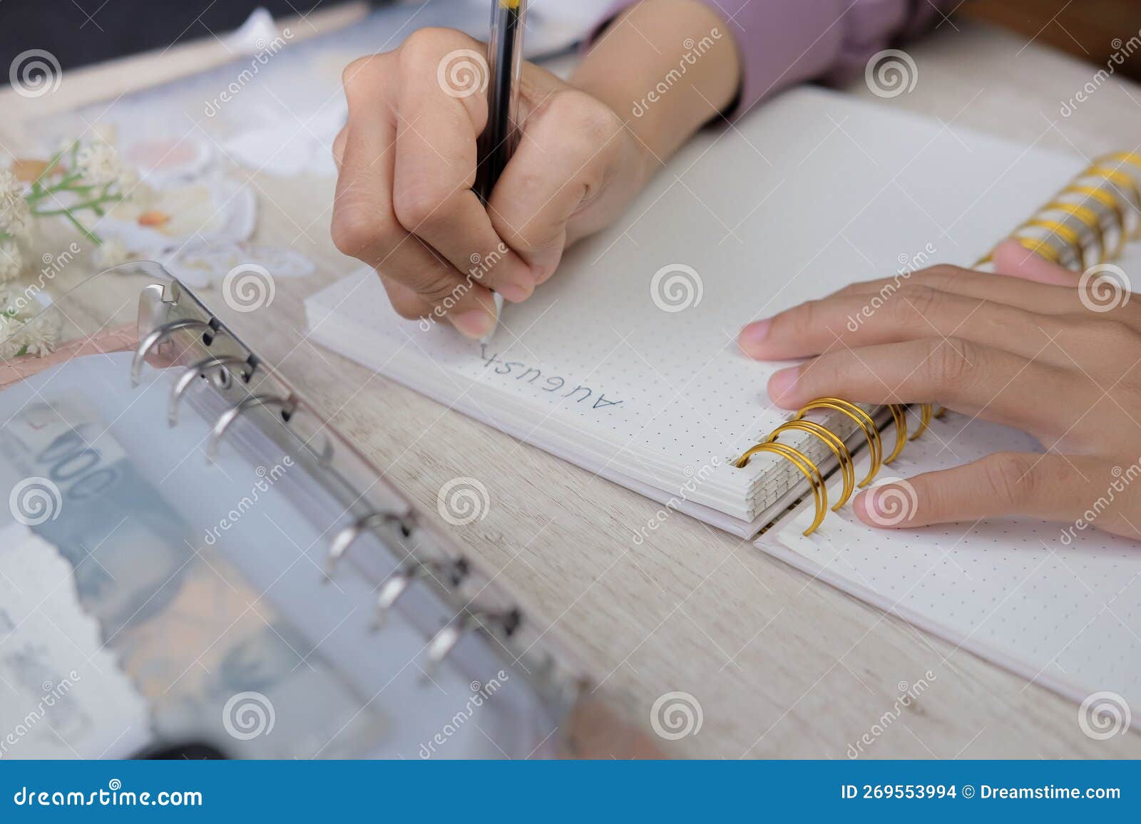 Human Hand Writing on Notebook Stock Photo - Image of paper, closeup ...
