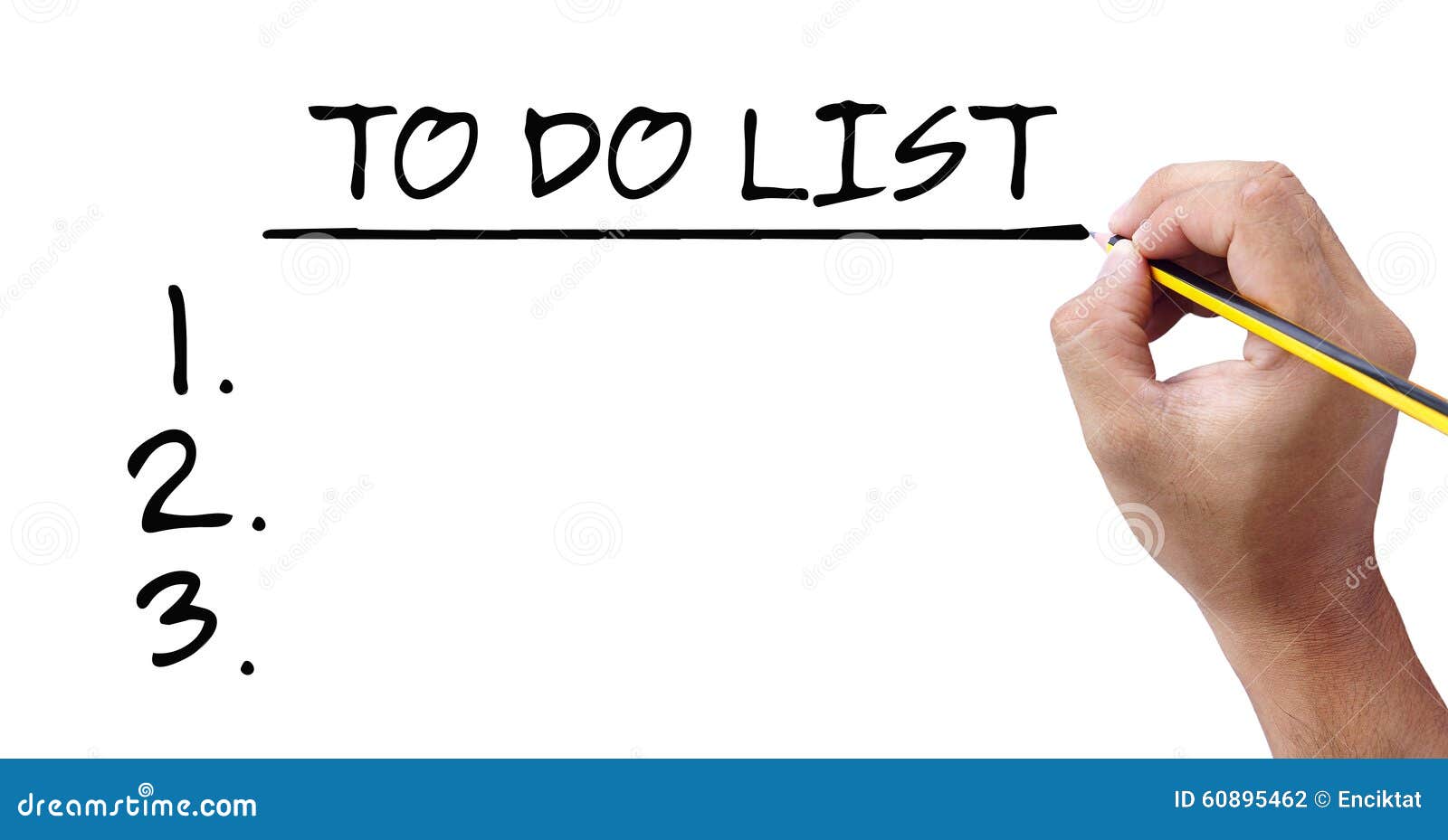 Human Hand Writing The To Do List. Stock Photo - Image: 60895462