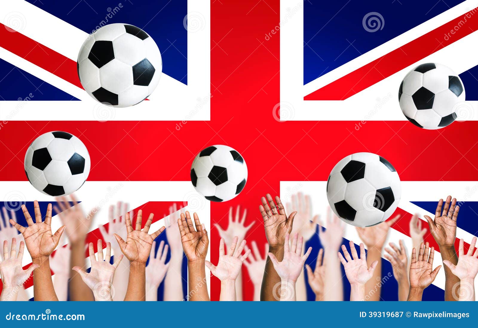Human Hands with British Flag As a Background Stock Image - Image of ...