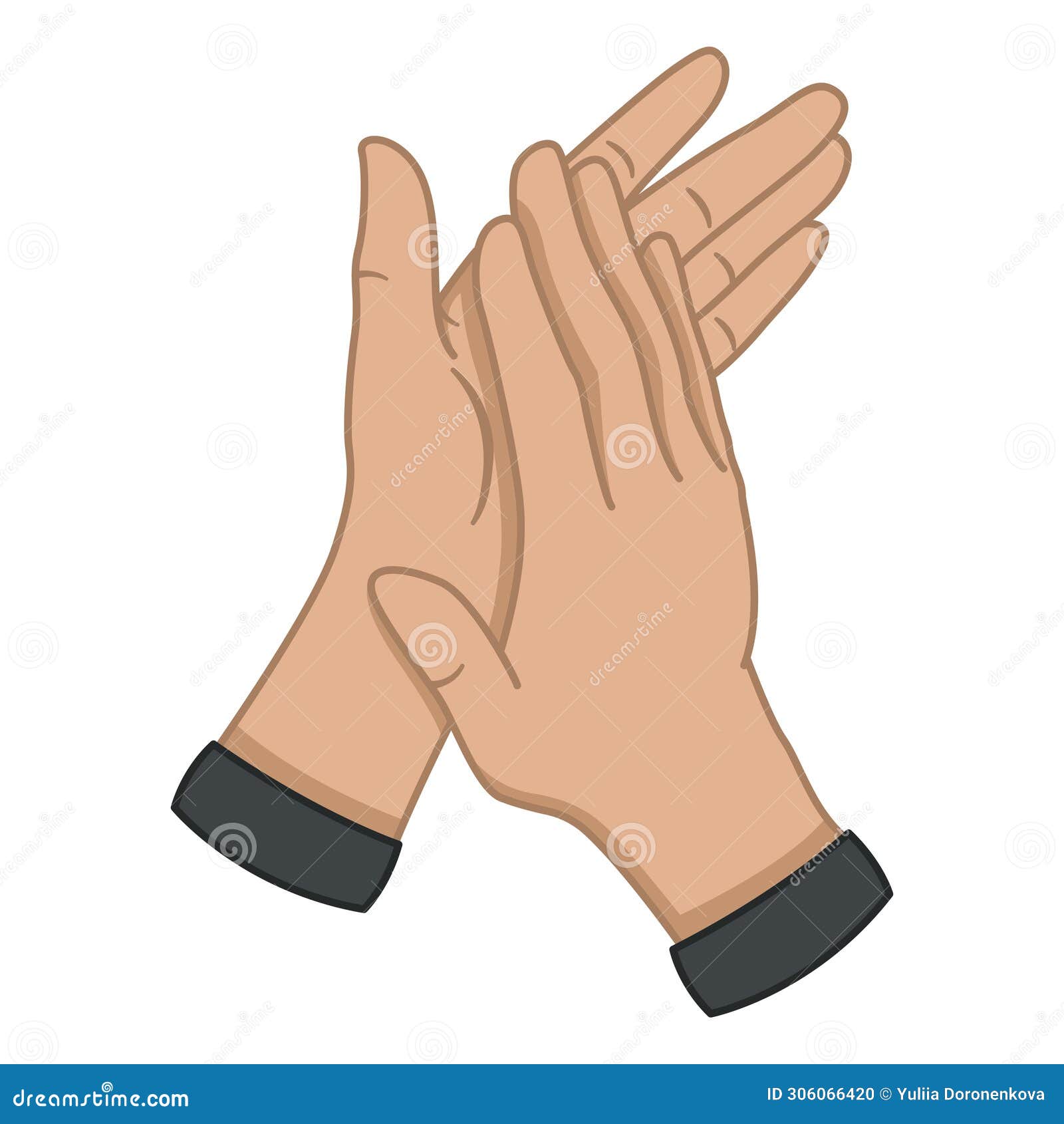 Human Hands Clap. stock illustration. Illustration of logo - 306066420