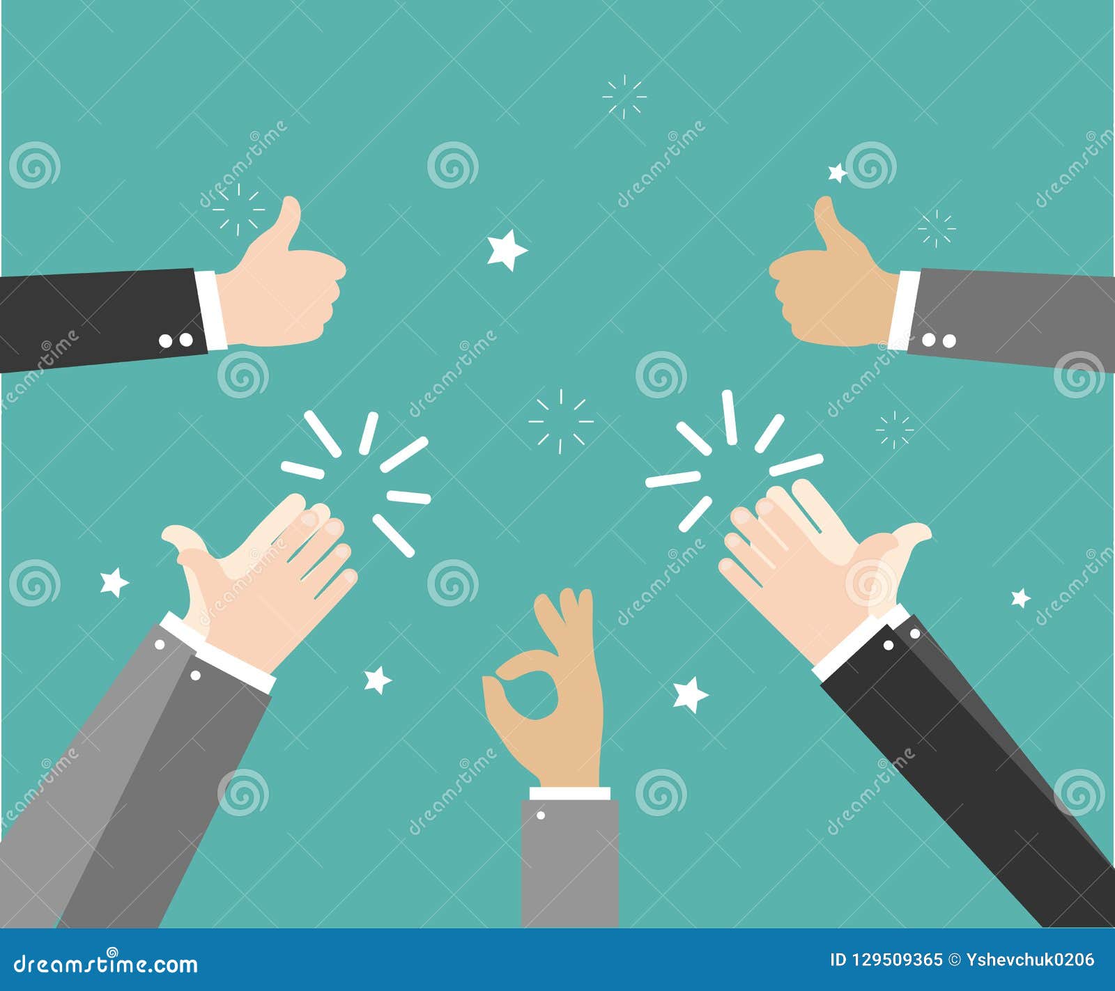 Appreciation Gestures Cartoon Set | CartoonDealer.com #198043201