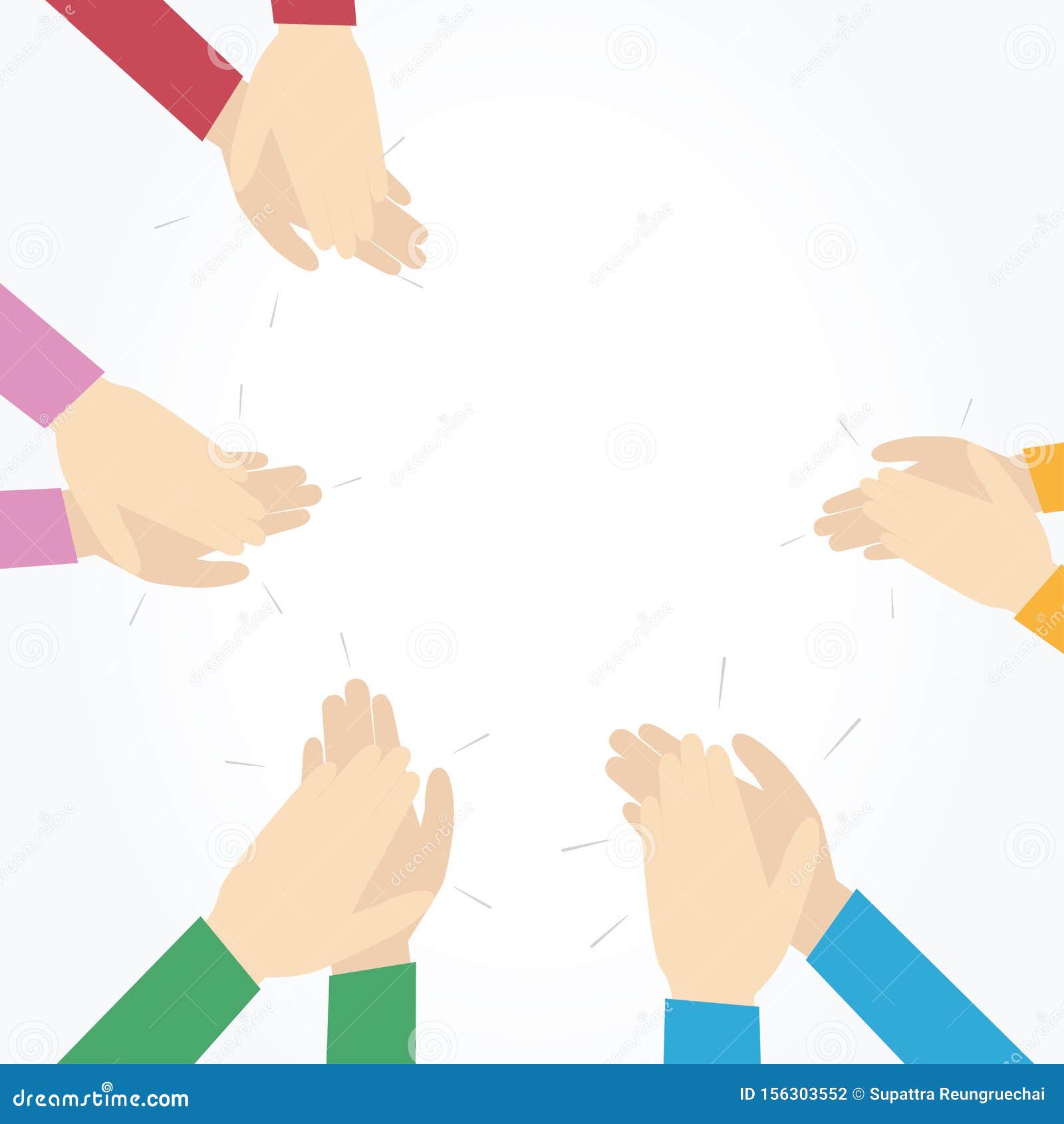 Clapping Cheerful Emoticon Vector Illustration | CartoonDealer.com ...