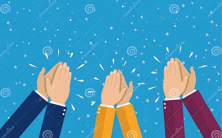 Human Hands Clapping. Applaud Hands Stock Vector - Illustration of ...