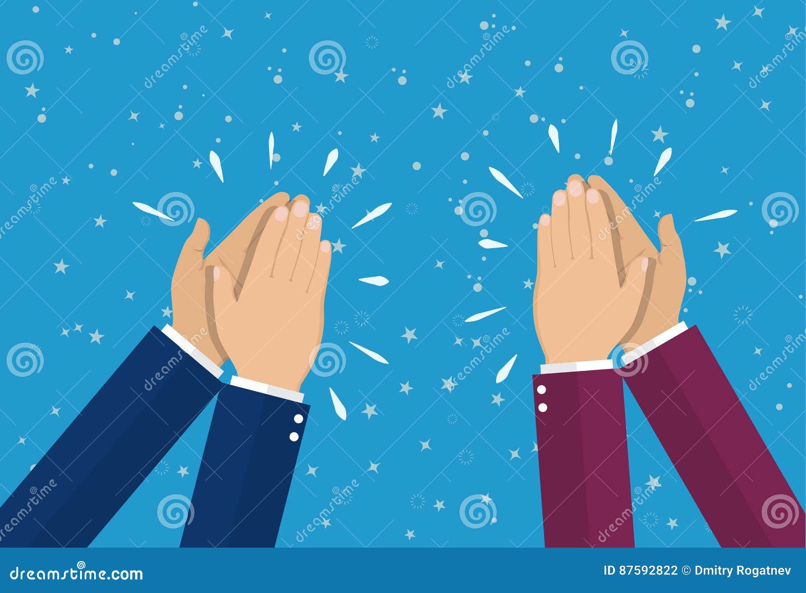 Human Hands Clapping. Applaud Hands Stock Vector - Illustration of ...
