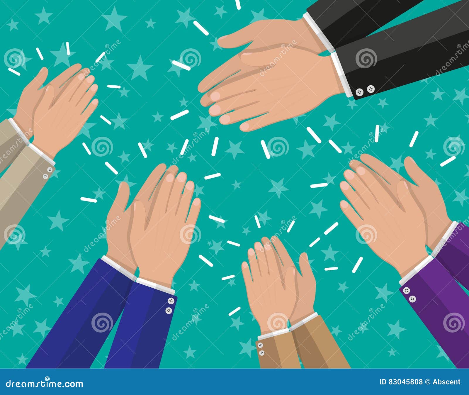 Human Hands Clapping Applaud Stock Vector - Illustration of high, body ...