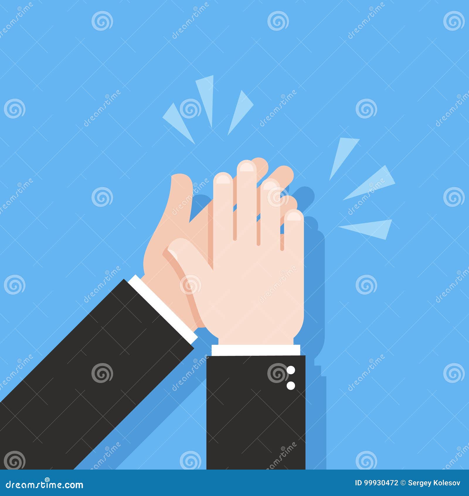 Human Hands Clapping. Applause Clap Stock Vector - Illustration of ...