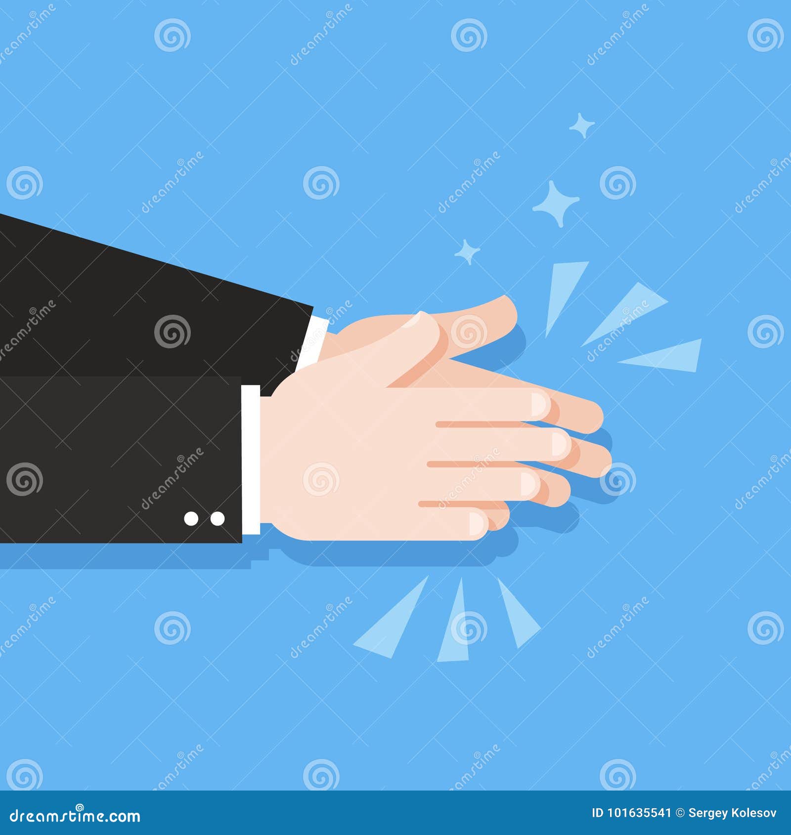 Human Hands Clapping. Applause Clap Stock Vector - Illustration of ...