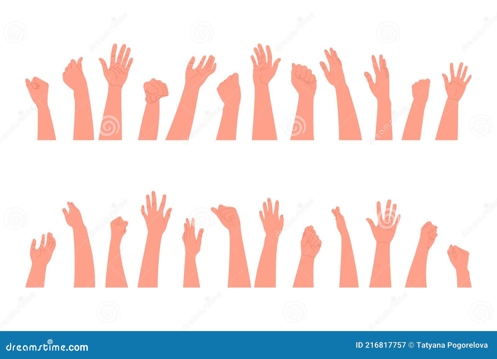 Human Hands Clapping, Clapping, Fans. Vector Illustration in a Flat ...
