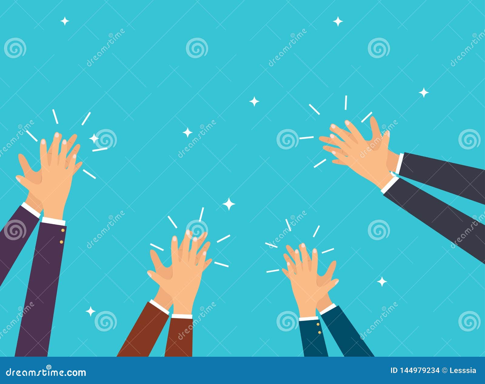 Human Hands Clapping. Flat Design Modern Vector Illustration Concept ...