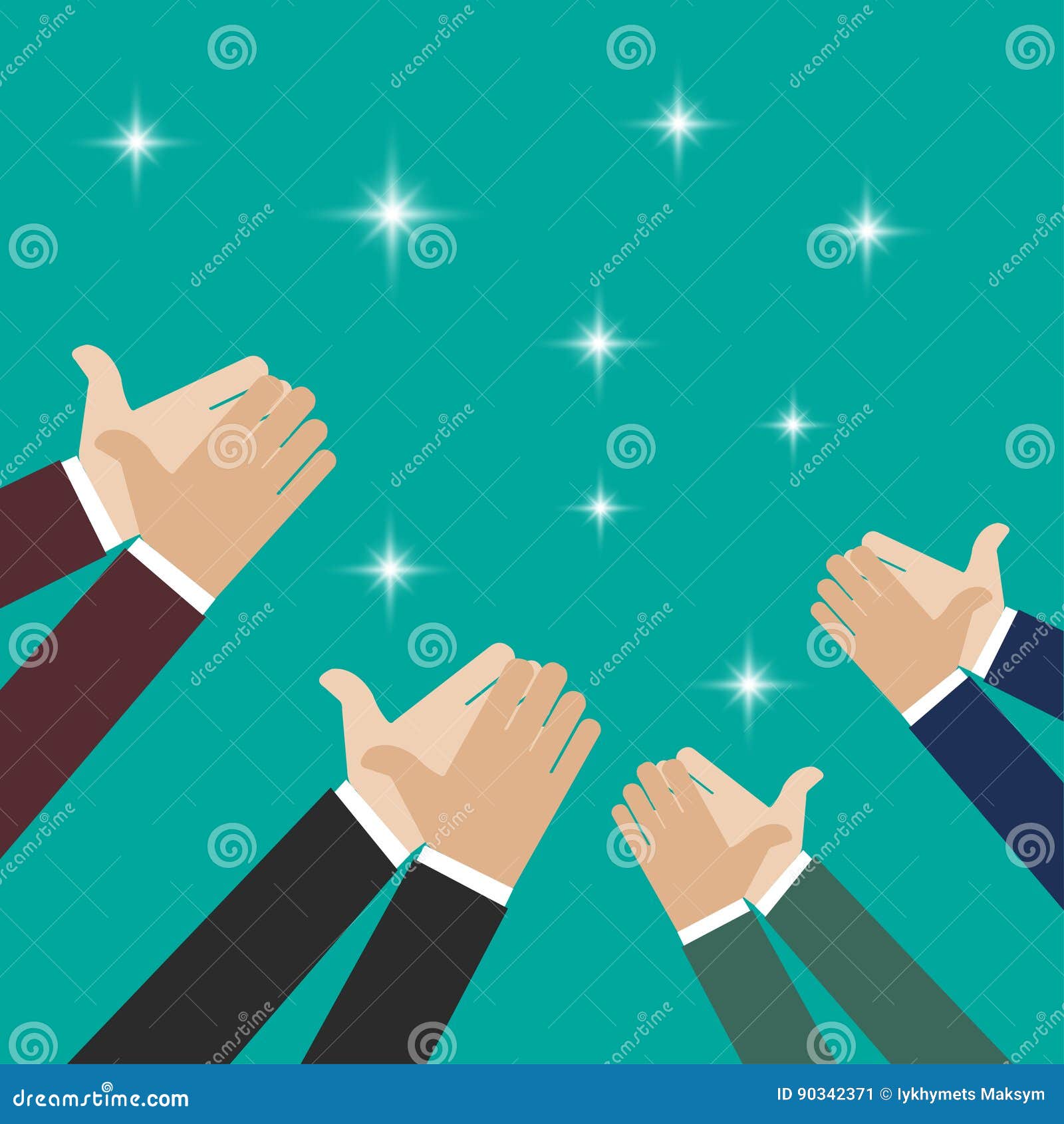 Human Hands Clapping. Illustration Stock Illustration - Illustration of ...