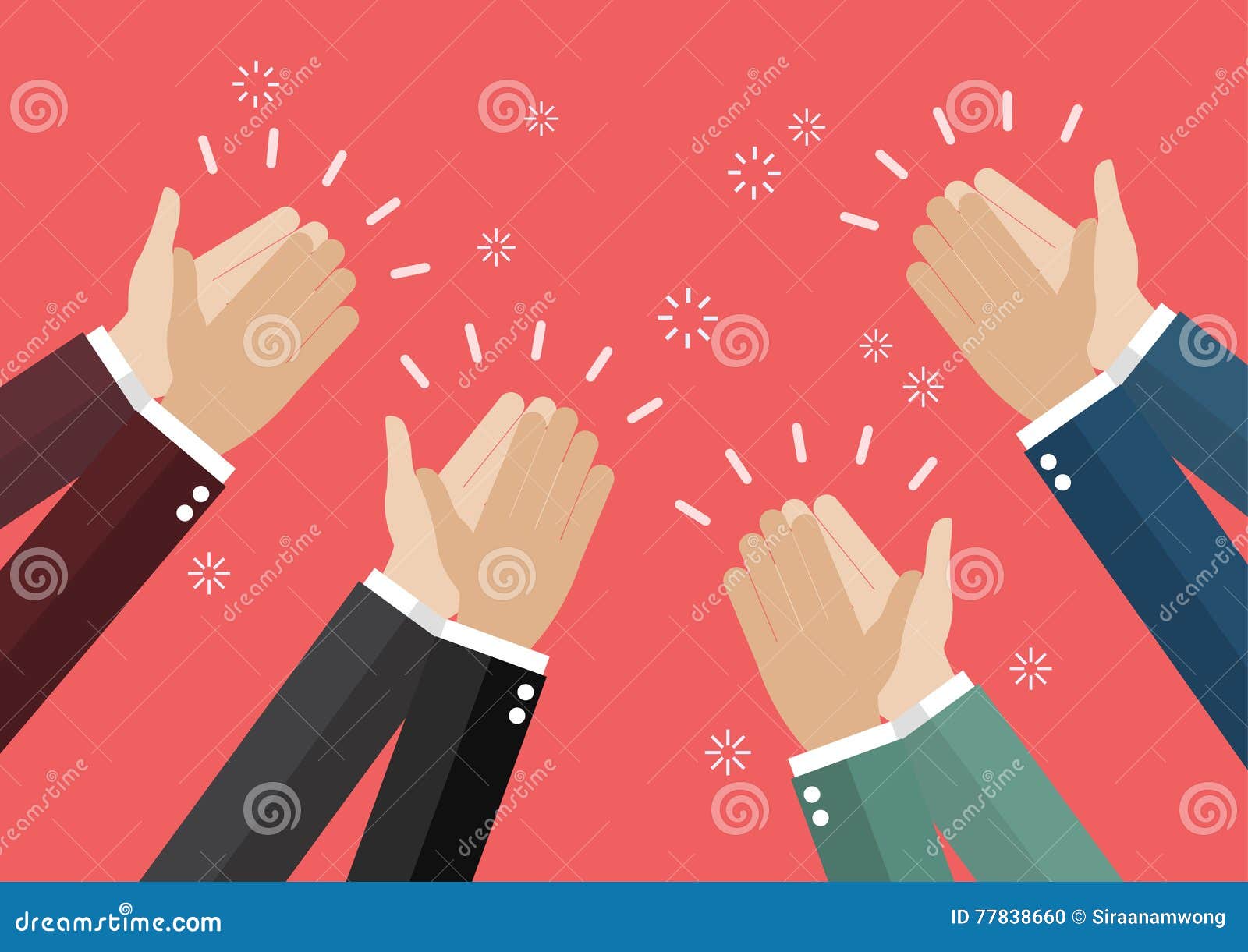 Human hands clapping stock vector. Illustration of business - 77838660