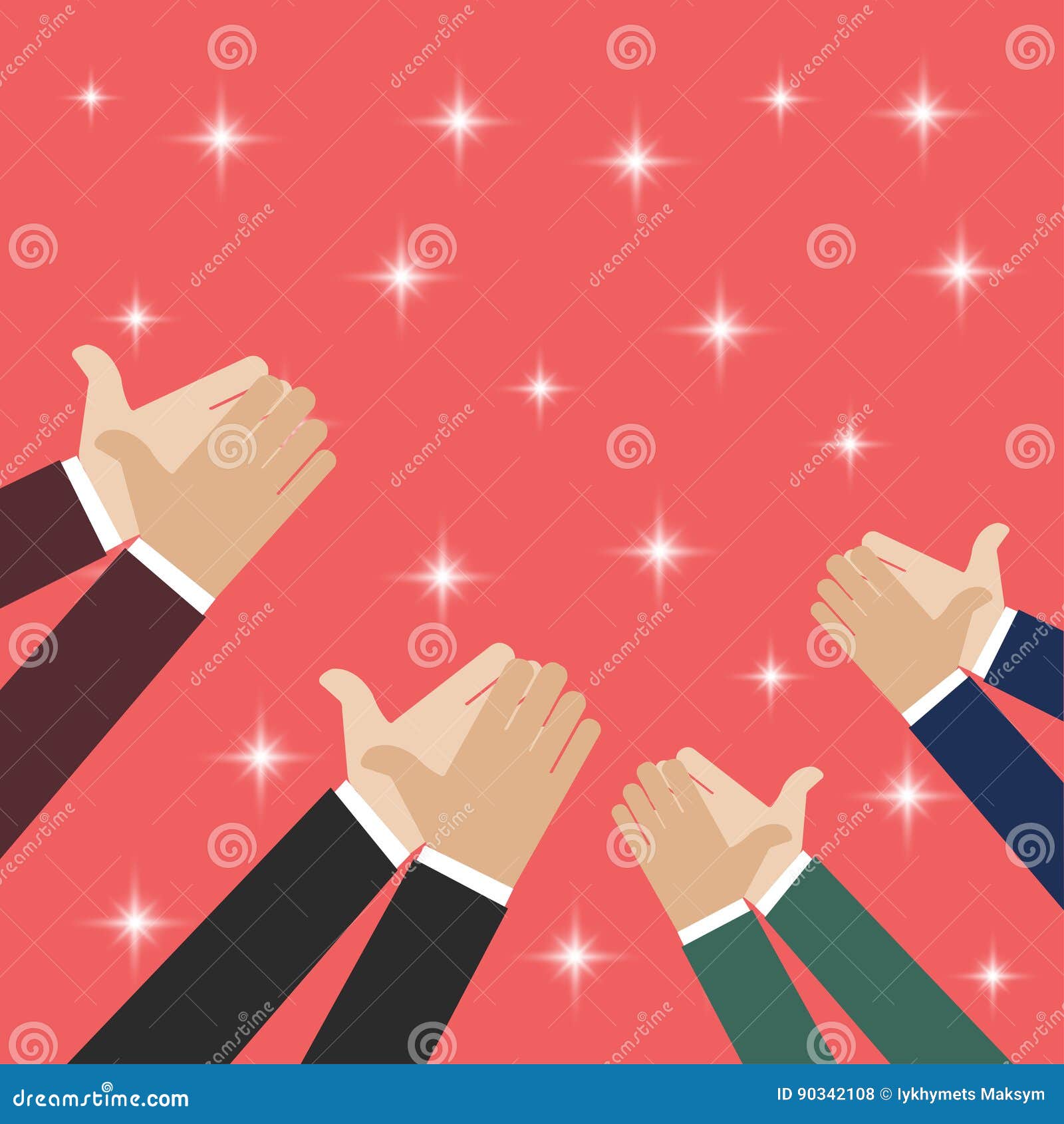Human Hands Clapping. Vector Illustration Stock Vector - Illustration ...