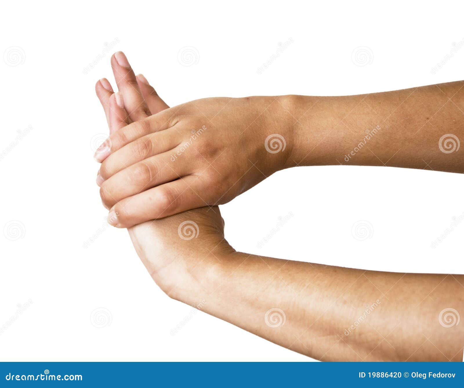 Clasping Hands Together