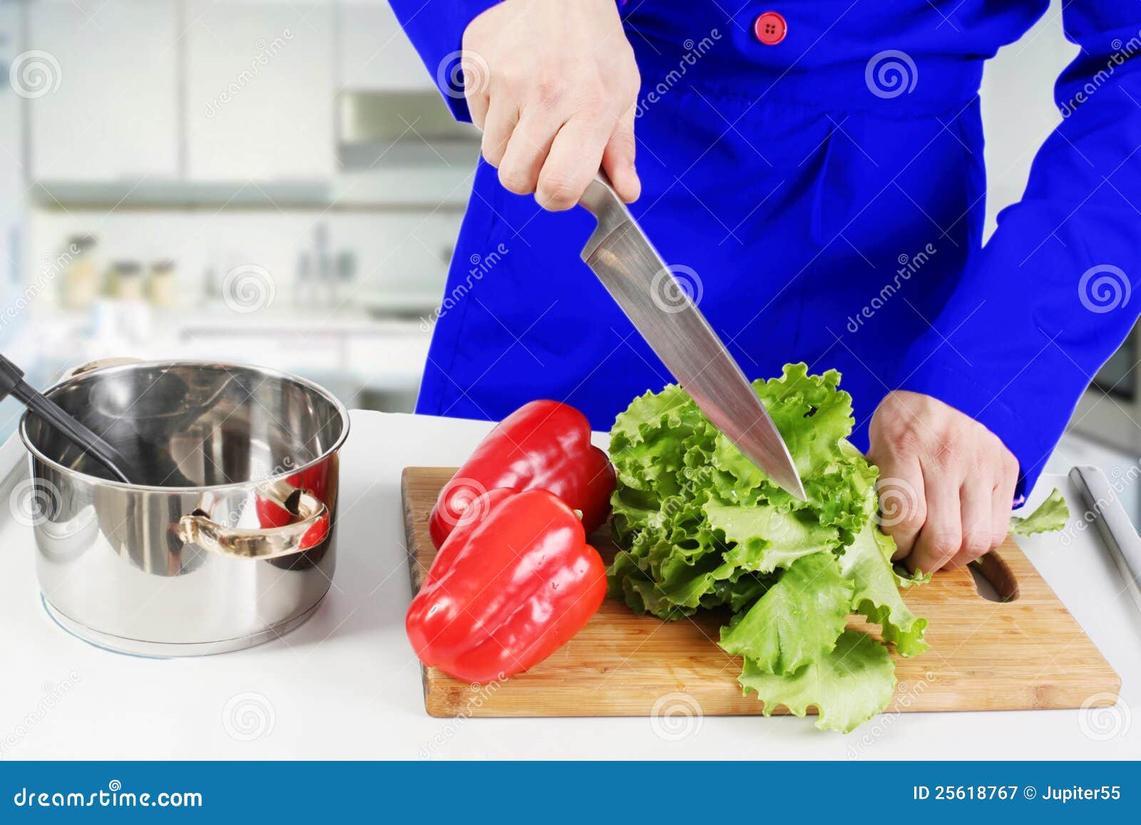 Human Hands Cooking Vegetables Salad Stock Image - Image of human ...