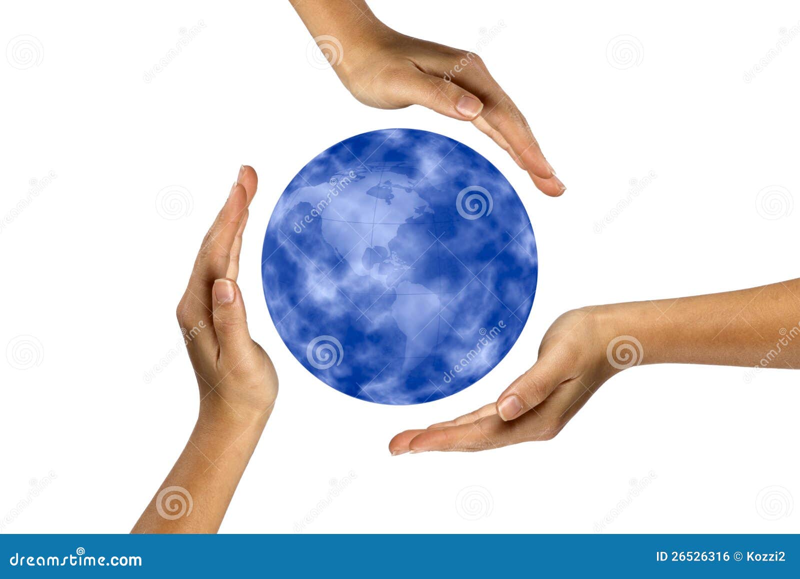Human Hands Covering Planet Earth. Stock Photo - Image of conceptual ...