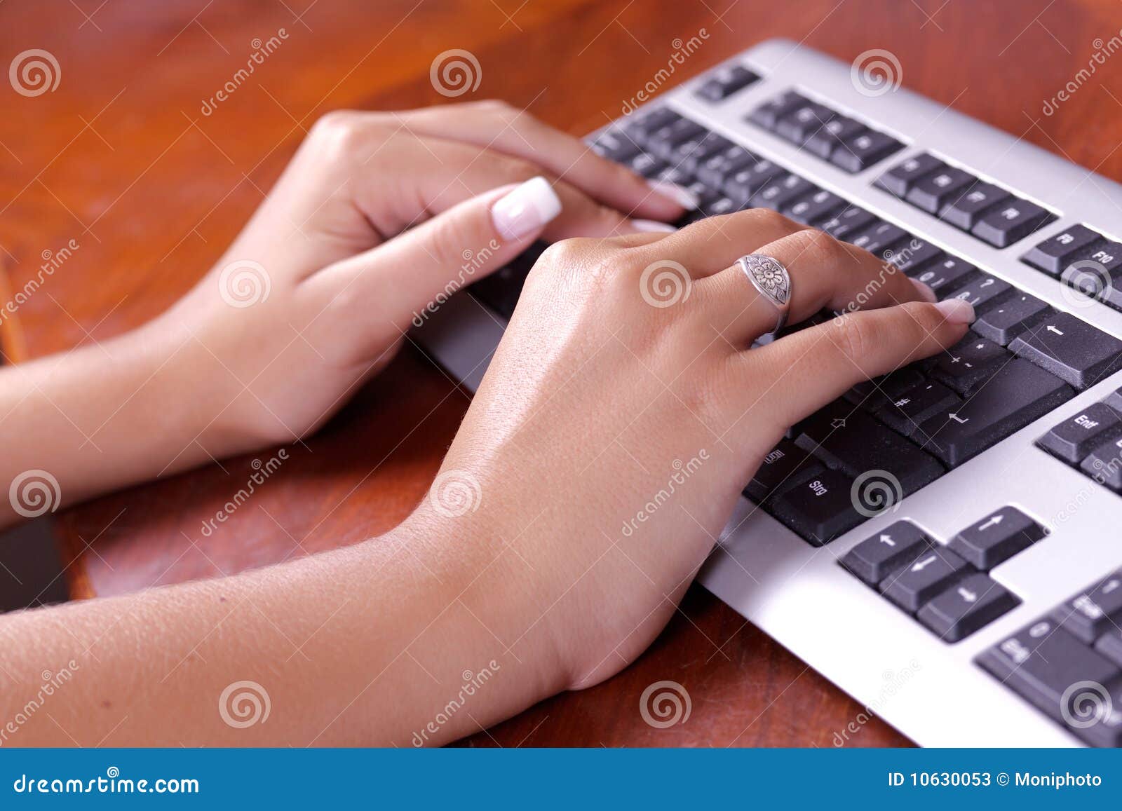 Human Hands Doing Some Computer Work Stock Image - Image of electronic ...