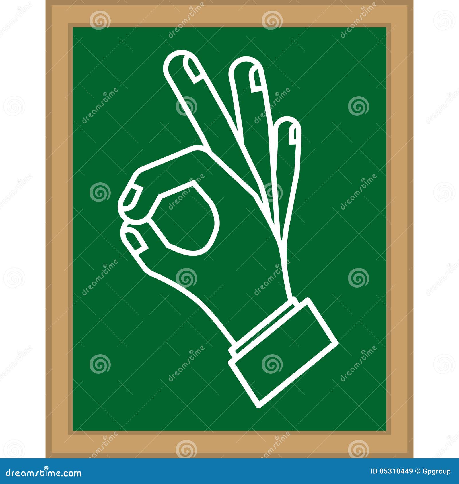 Human hands doing a symbol stock illustration. Illustration of business ...