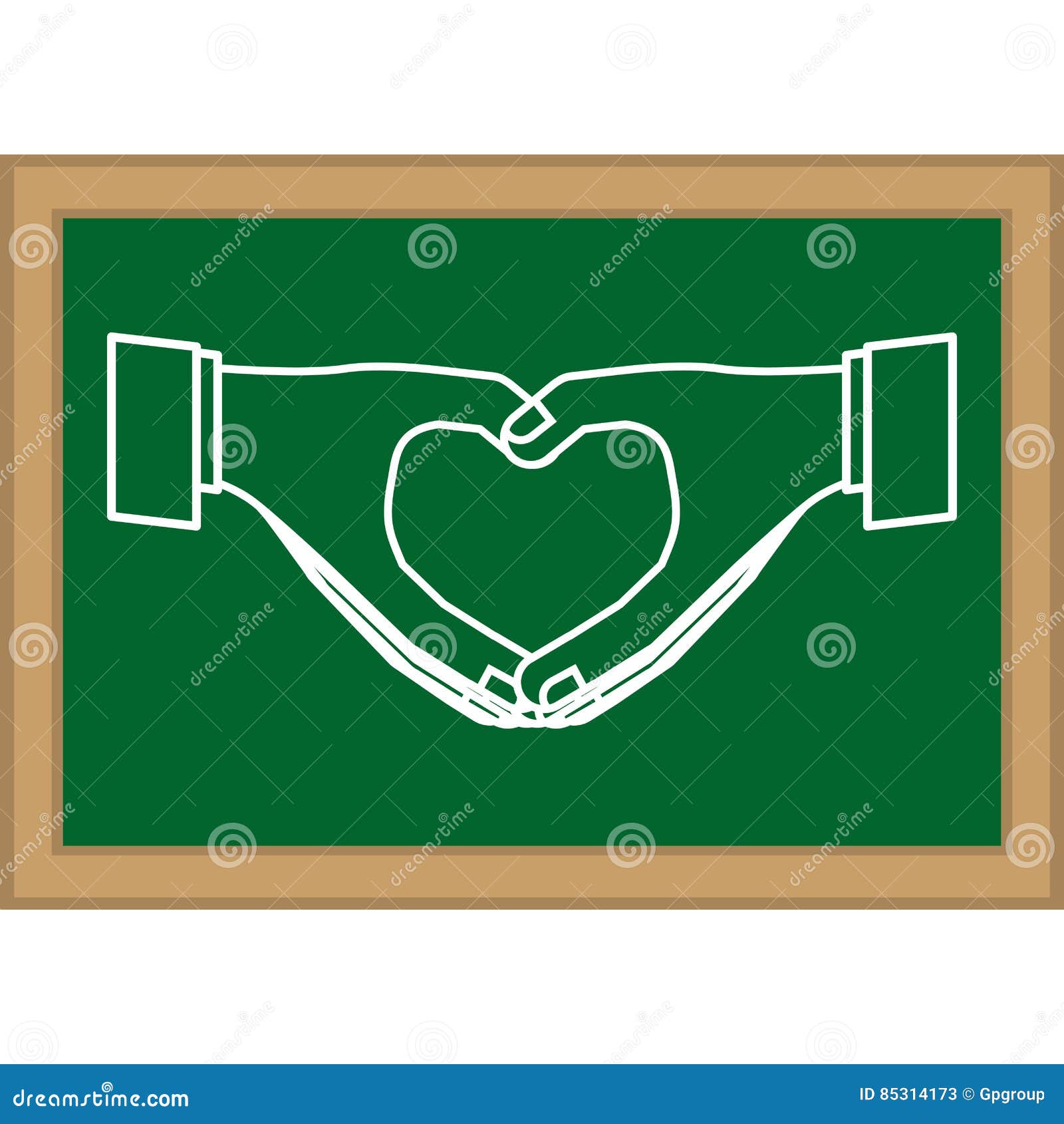 Human hands doing a symbol stock illustration. Illustration of person ...