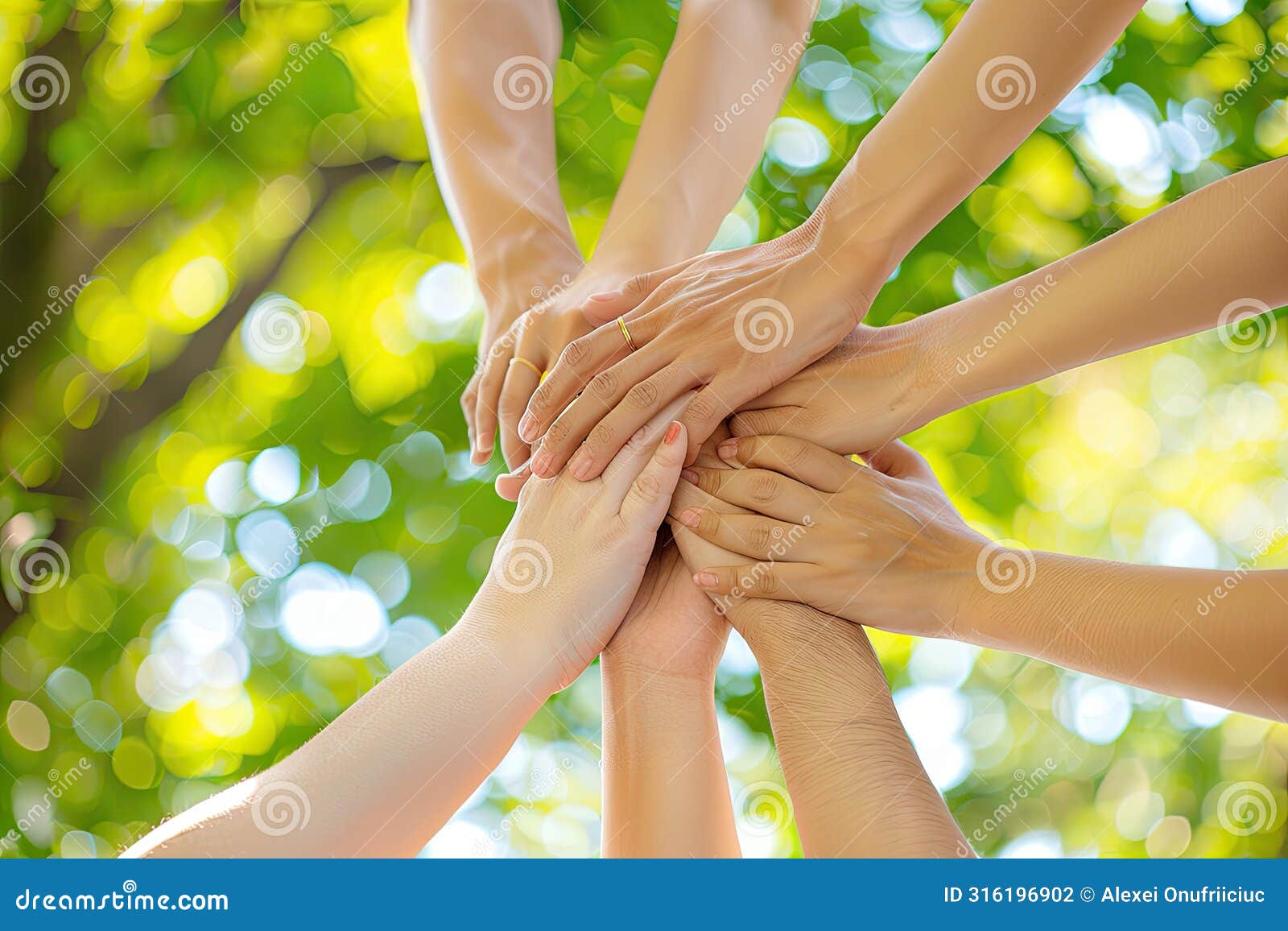 Human Hands Forming a Stack Teamwork Stock Photo - Image of connection ...