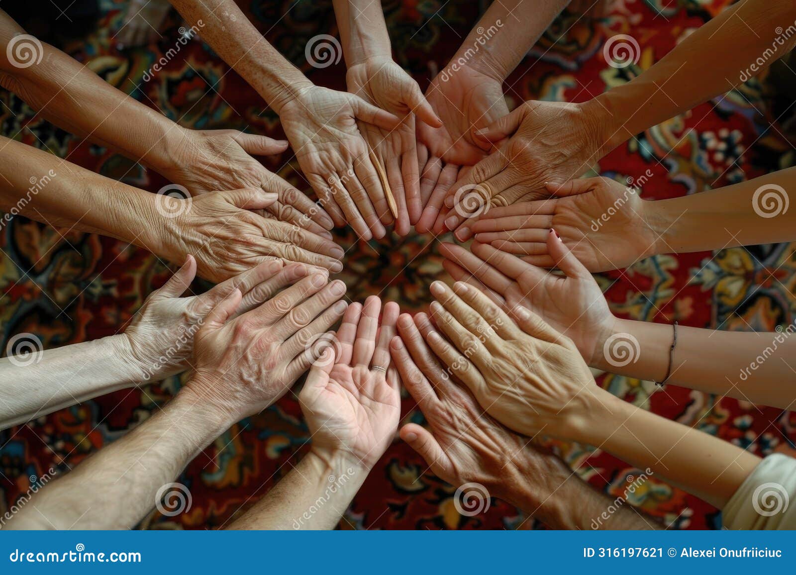 Human Hands Forming a Stack Teamwork Stock Image - Image of arms ...