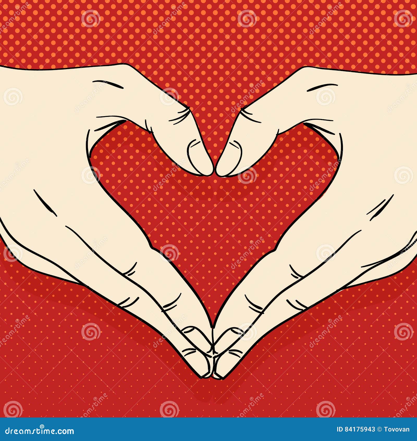 Human Hands with Heart Sign. Love Concept Stock Vector - Illustration ...
