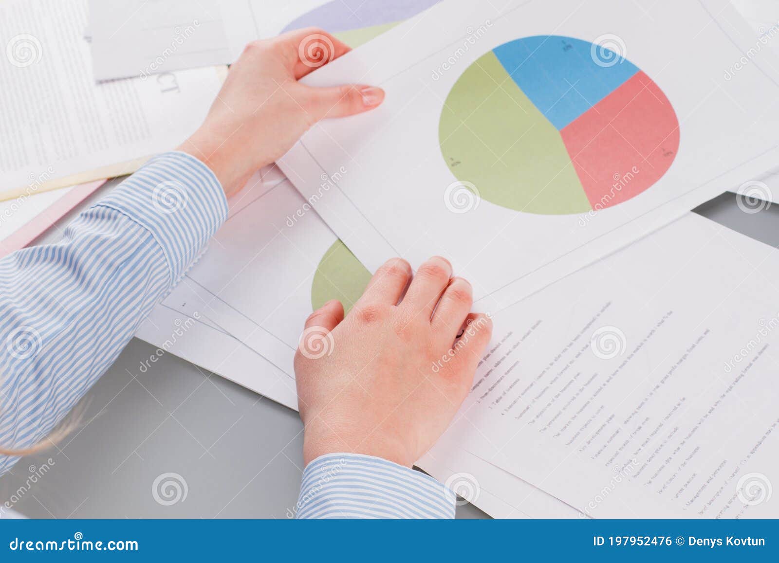 Human Hands Holding Business Documents. Stock Photo - Image of income ...