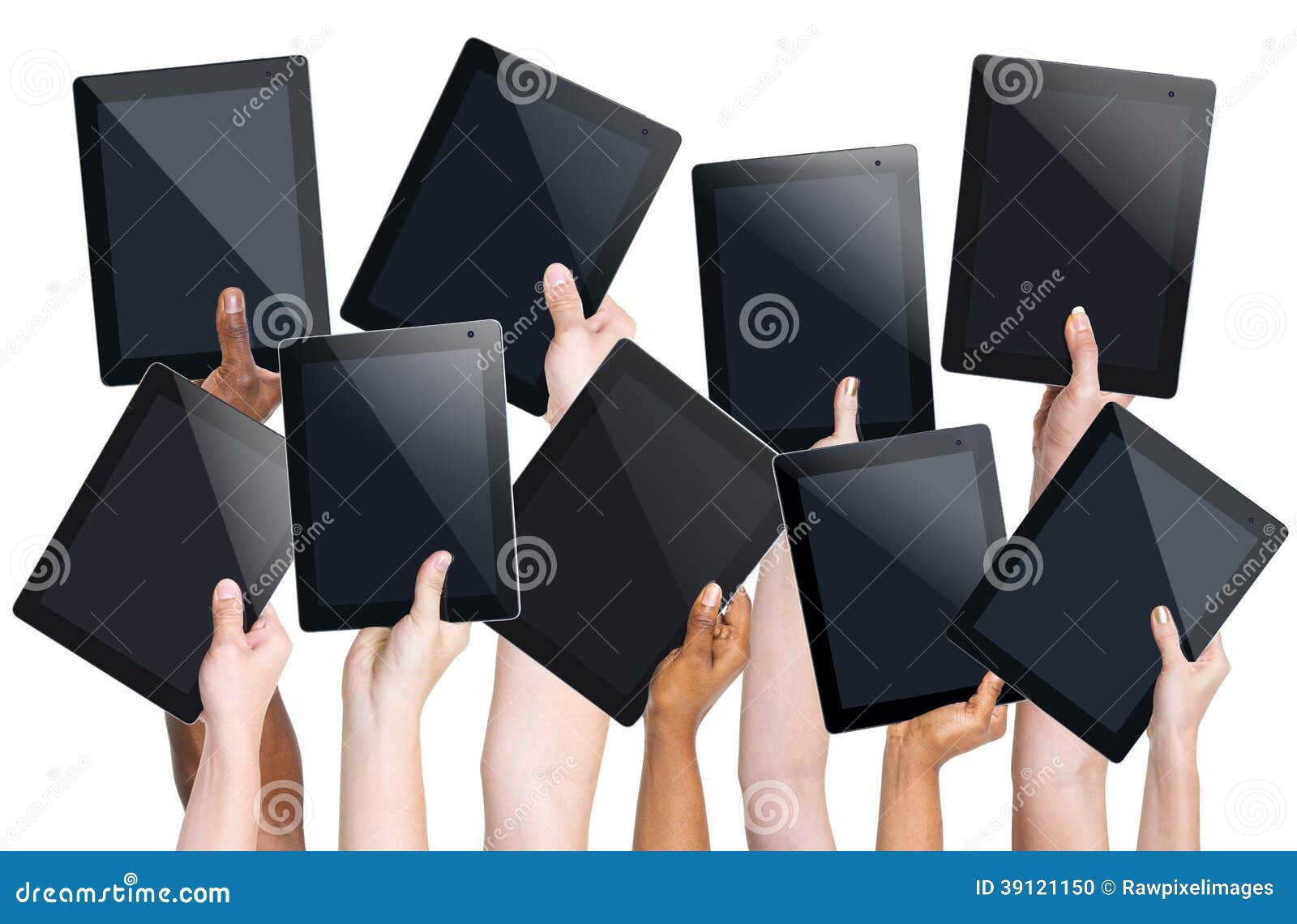 Human Hands Holding Digital Tablets Stock Photo - Image of social ...