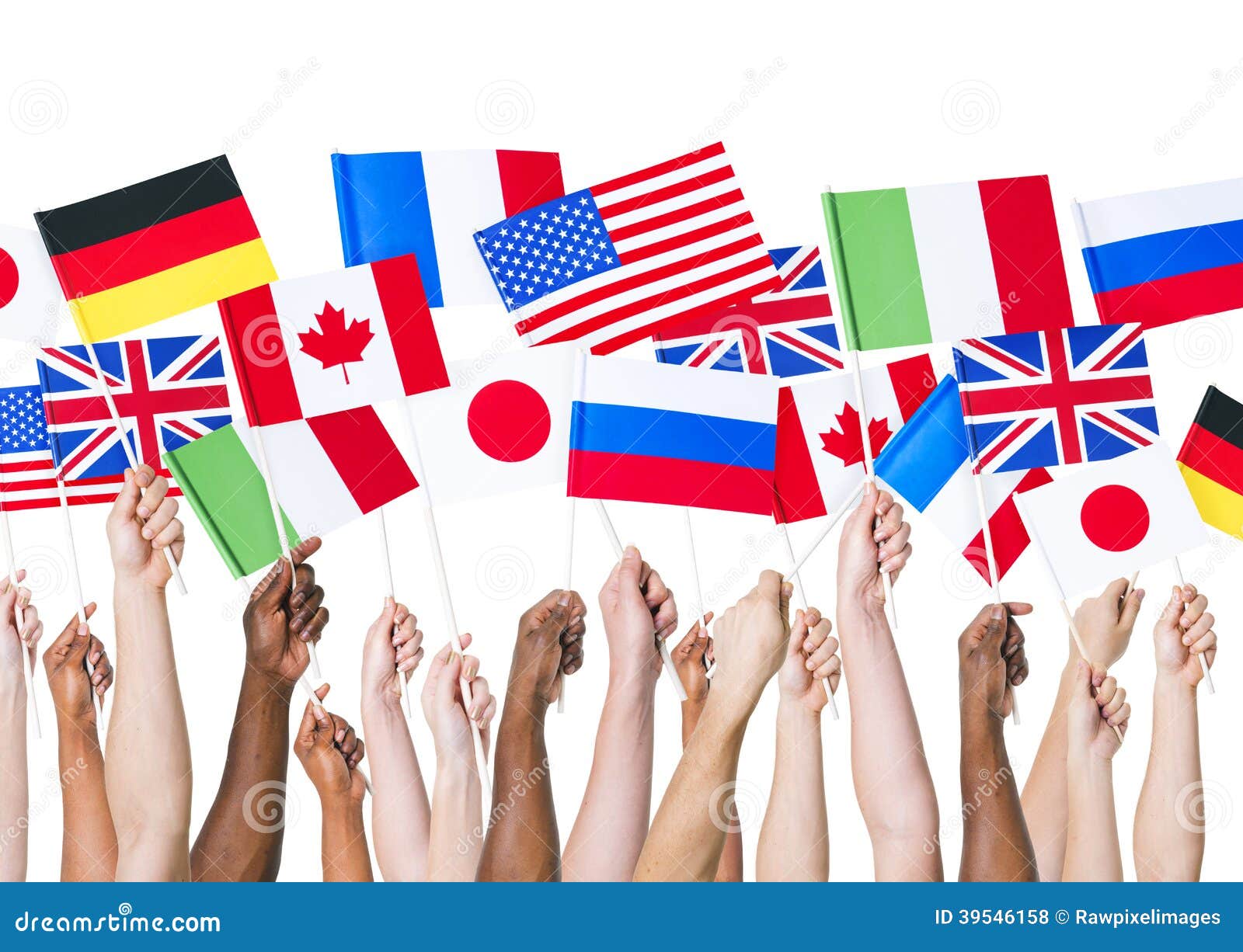 Human Hands Holding International Flags Stock Photo - Image of ideas ...